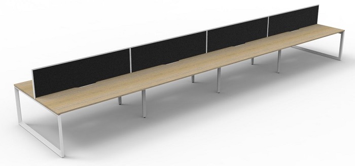 Rapid Deluxe Loop Double 8 Person Desk