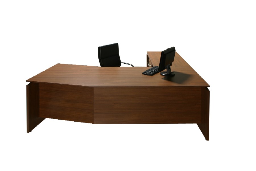 Vantage V1 Angled Top Desk & Return