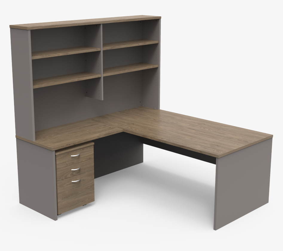 Excel Desk, Return, Hutch & Mobile Ped, 48 Colours - Adco Office Furniture